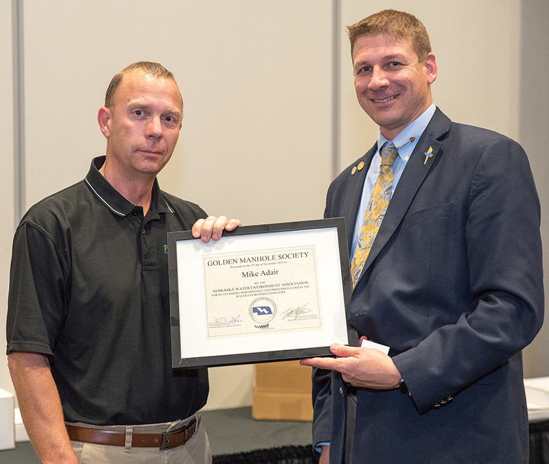Mike Adair receives the 2021 Golden Manhole Award! - PeopleService Inc.